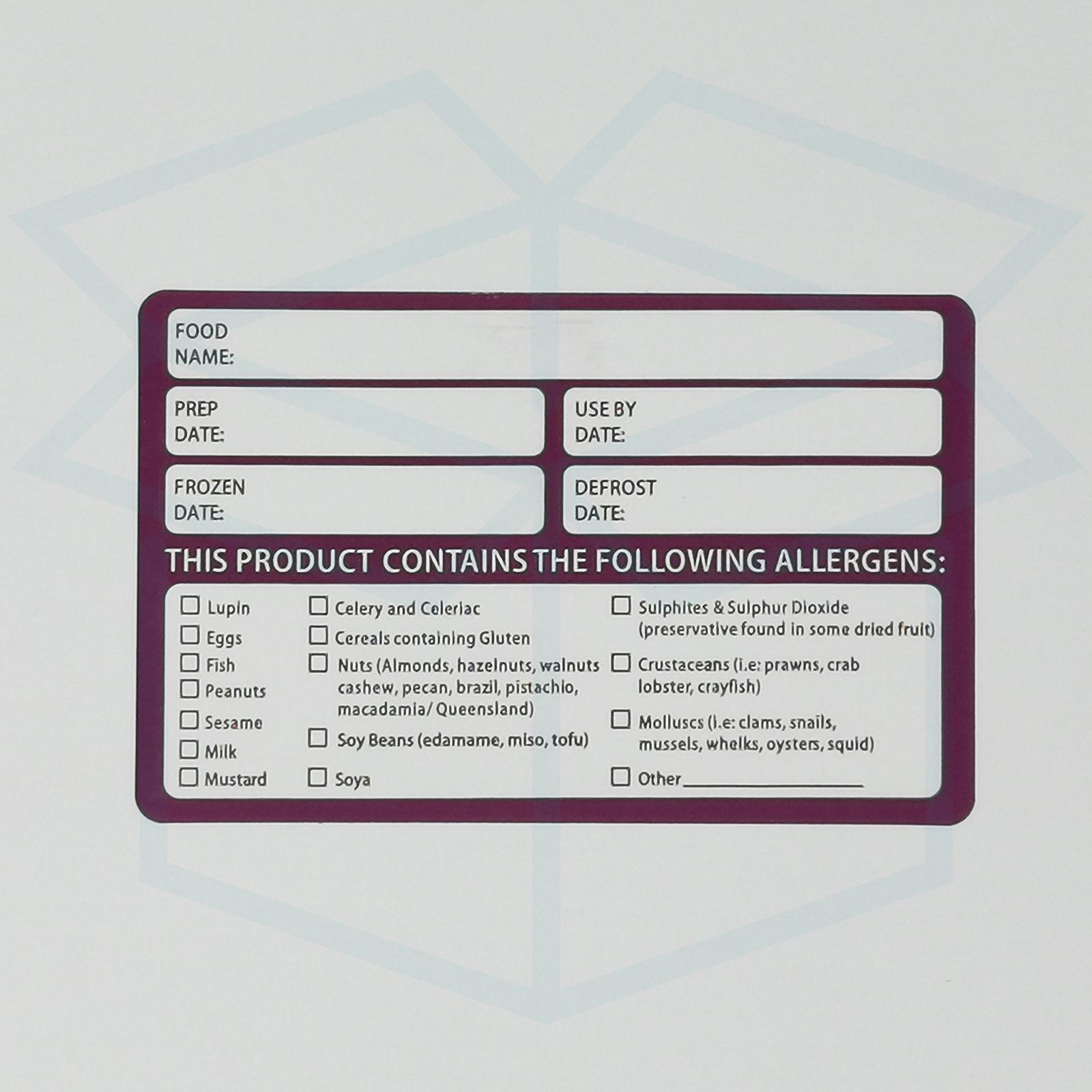 500 x Food Allergen Warning Alert Safety Stickers On a Roll - We Can ...