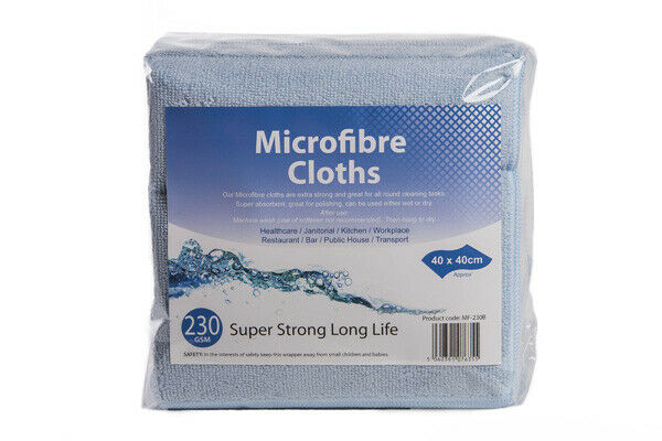 Clean Surfaces: Blue Professional Large Microfibre Cloths - We Can ...
